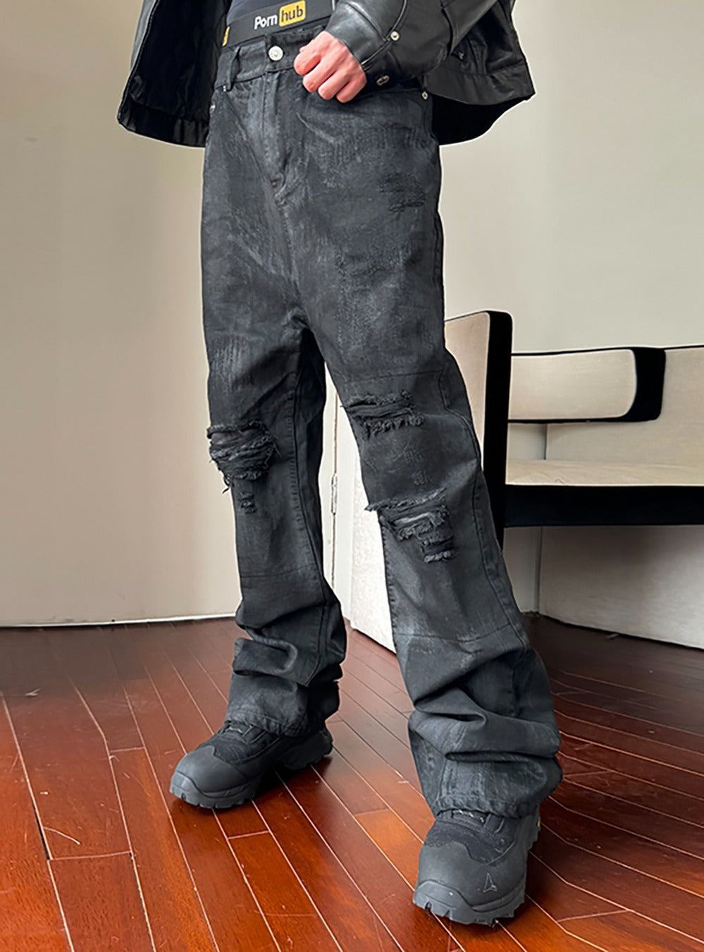 Micro wax coated denim pants – 192Humanity